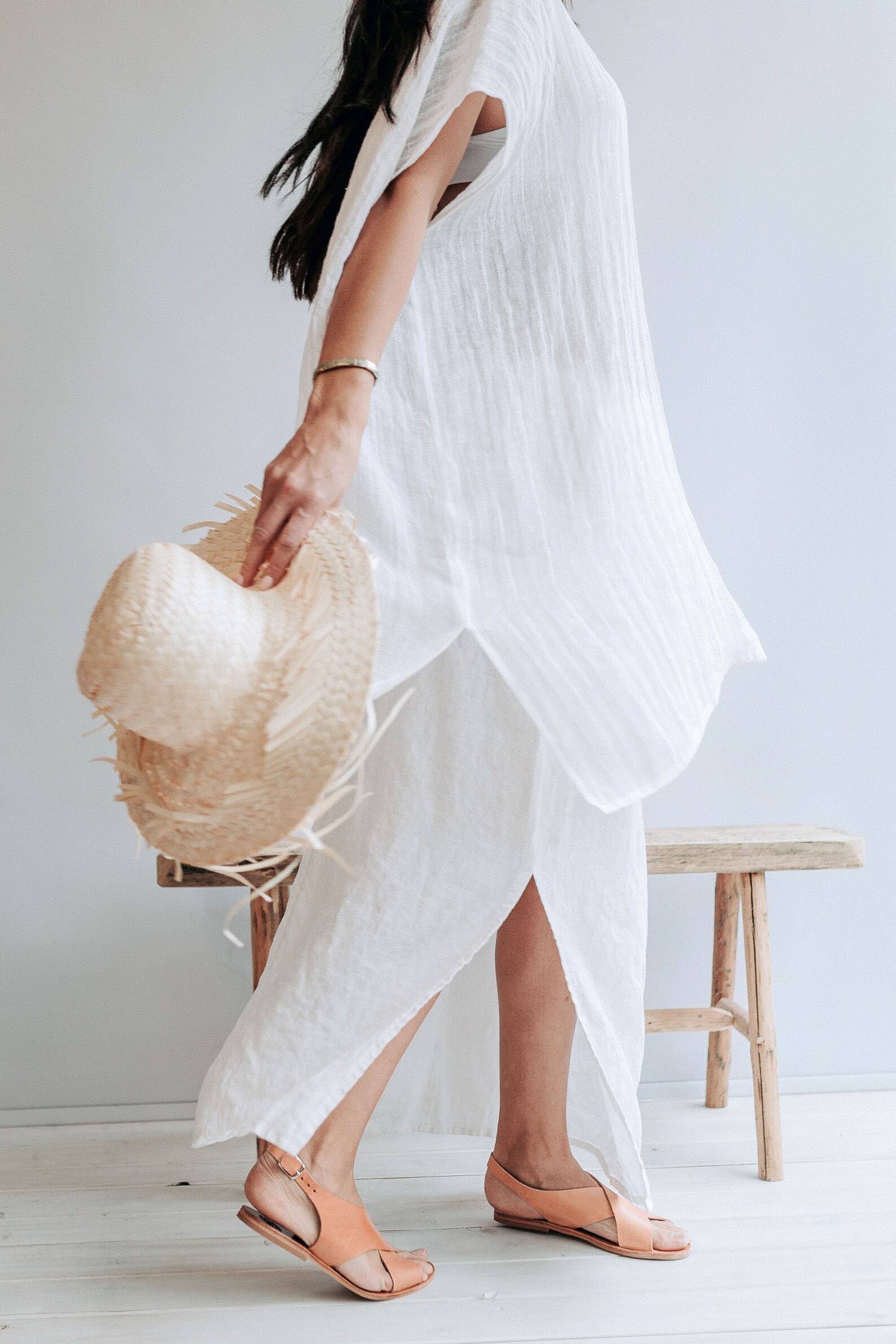 Beach Cover up From Gauzy Linen Coverup Sheer Gauzy - Etsy