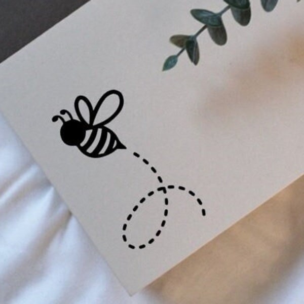Bee and Flowers Decal, Bee Decal, Floral Decal, Floral Bee Sticker ...