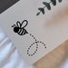 Bee and Flowers Decal, Bee Decal, Floral Decal, Floral Bee Sticker ...