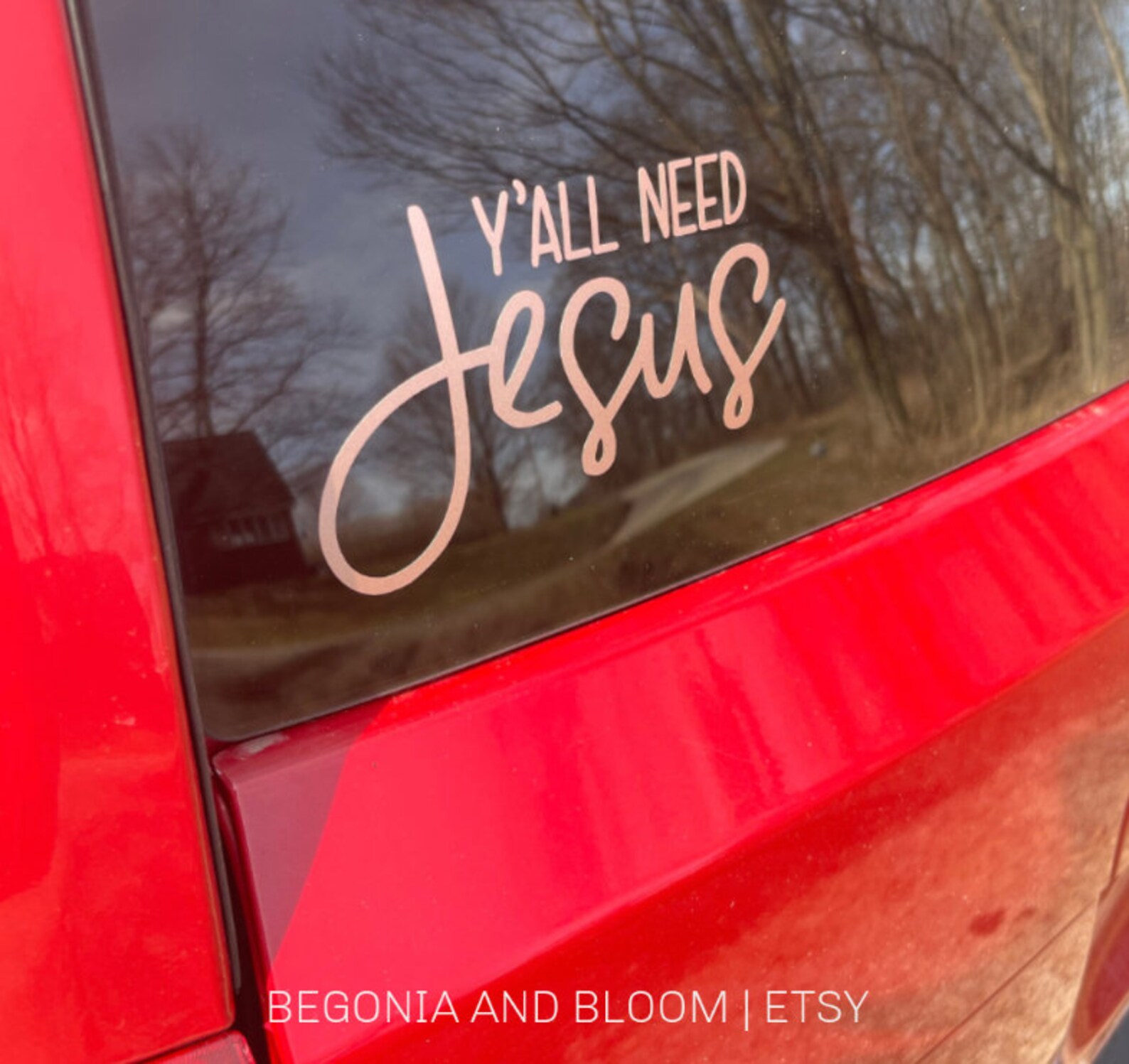 Yall Need Jesus Decal Sticker, Funny Religious Car Bumper Sticker ...
