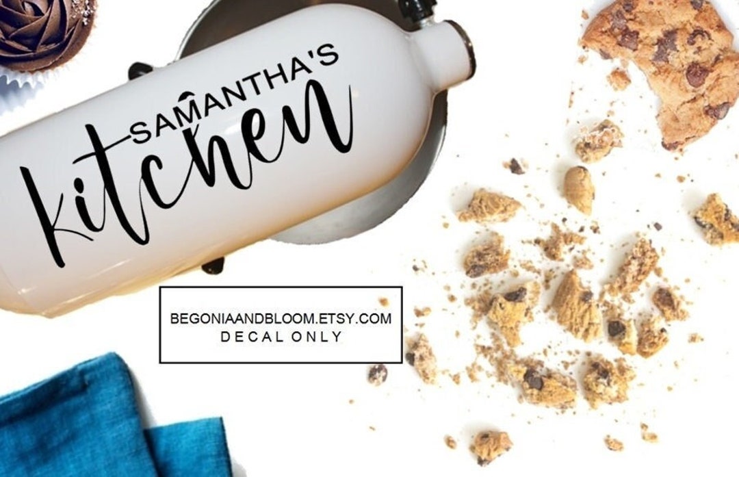 Personalized Custom Name Kitchenaid Decal Sticker, Stand Mixer Sticker ...