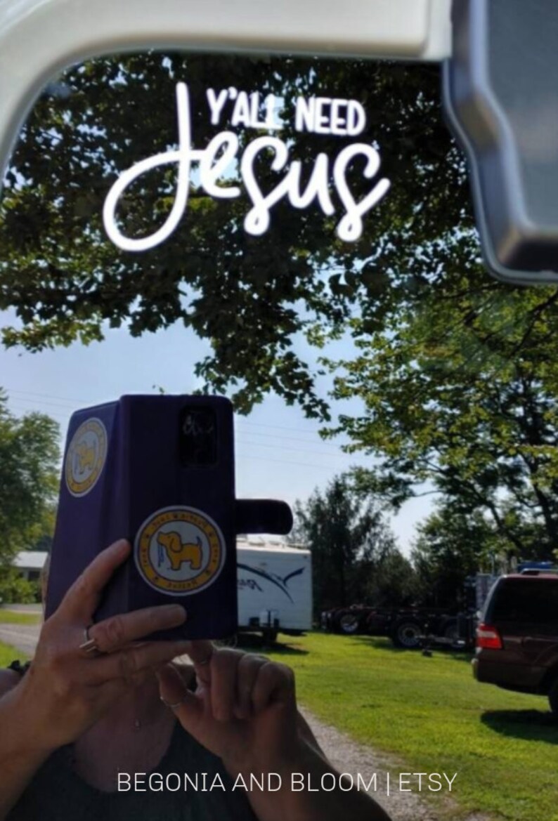 Yall Need Jesus Decal Sticker, Funny Religious Car Bumper Sticker ...