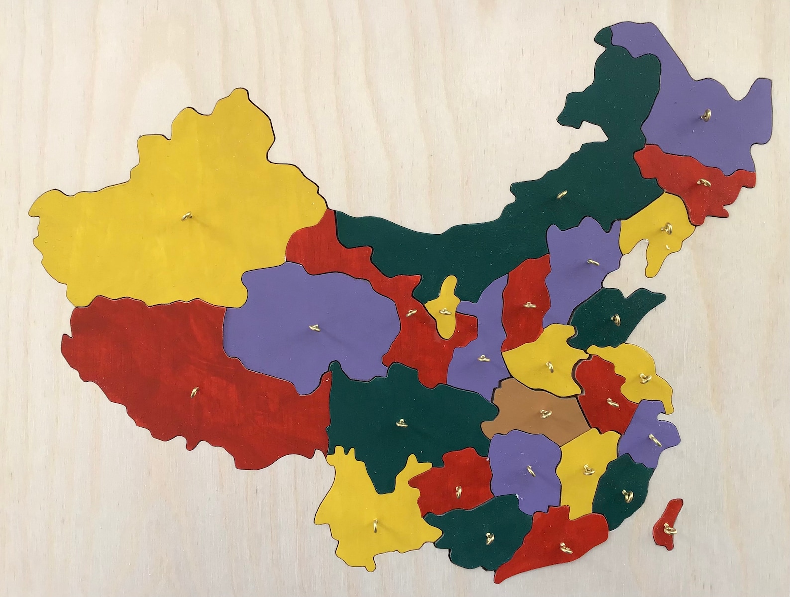 Provinces of China: Wooden Puzzle Map - Etsy