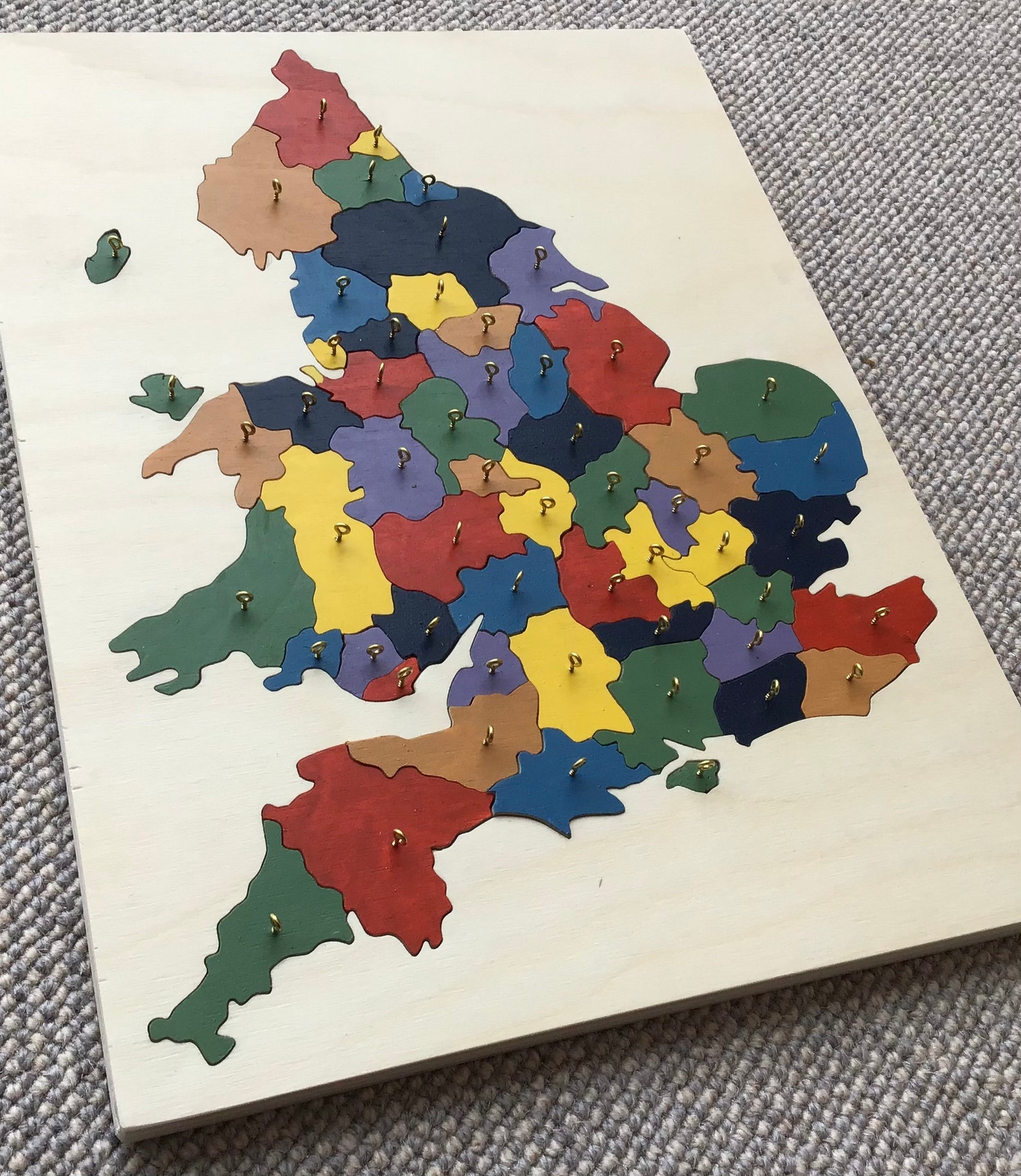 UK Counties: Wooden Puzzle Map - Etsy Ireland