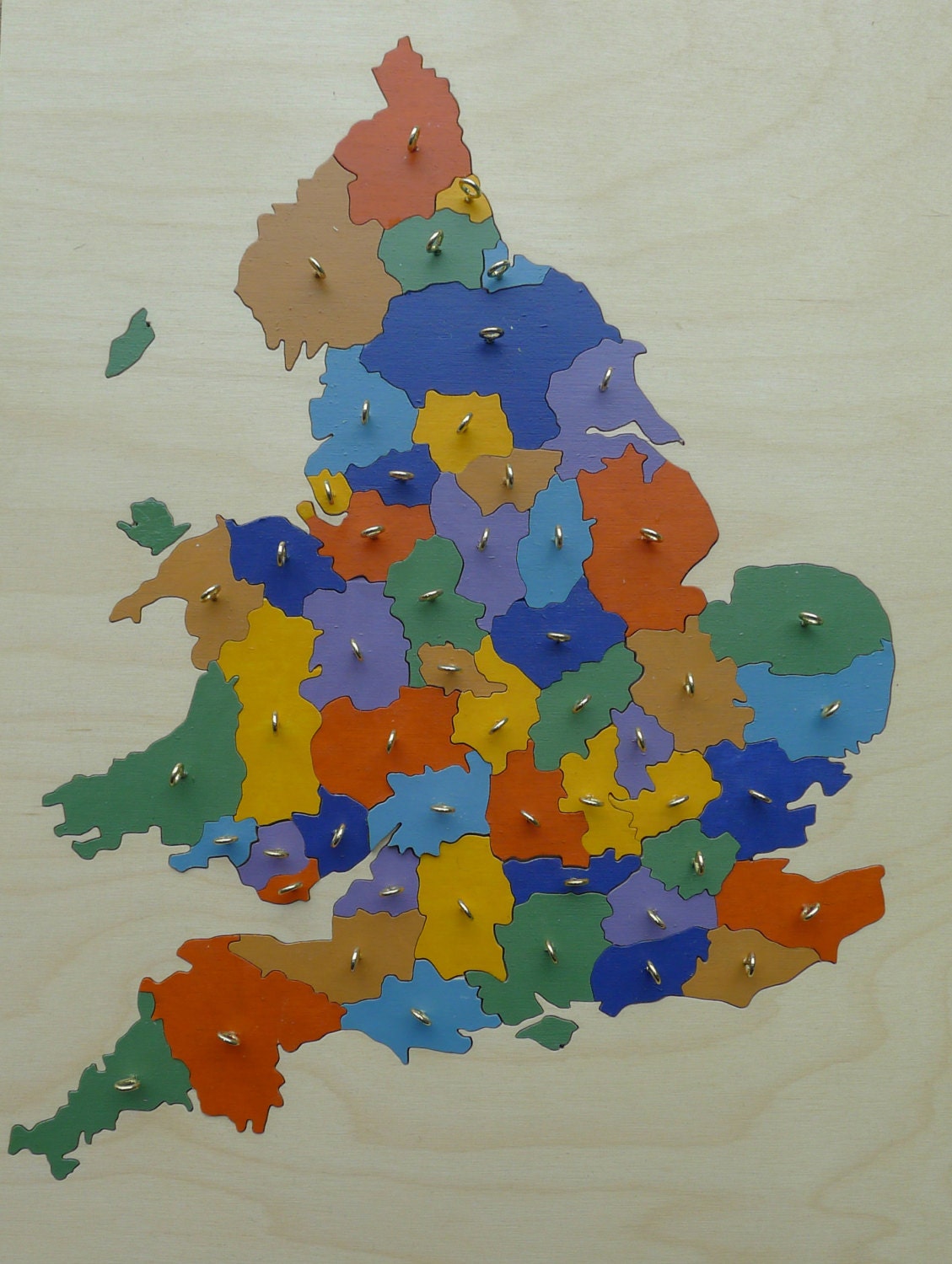 UK Counties: Wooden Puzzle Map | Etsy