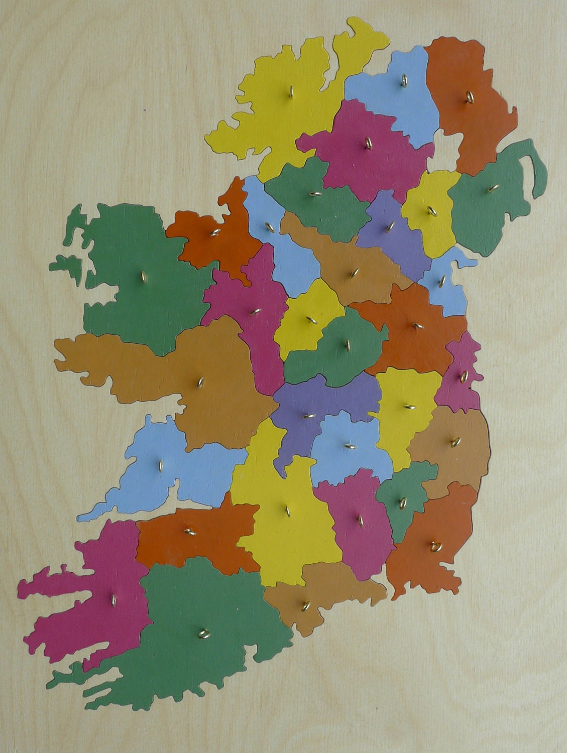 Ireland: Wooden Puzzle Map - Etsy
