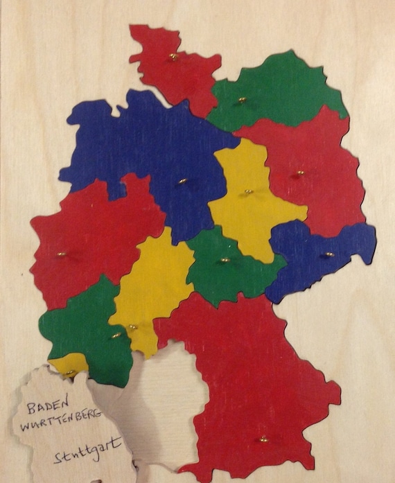 States of Germany: Wooden Puzzle Map | Etsy