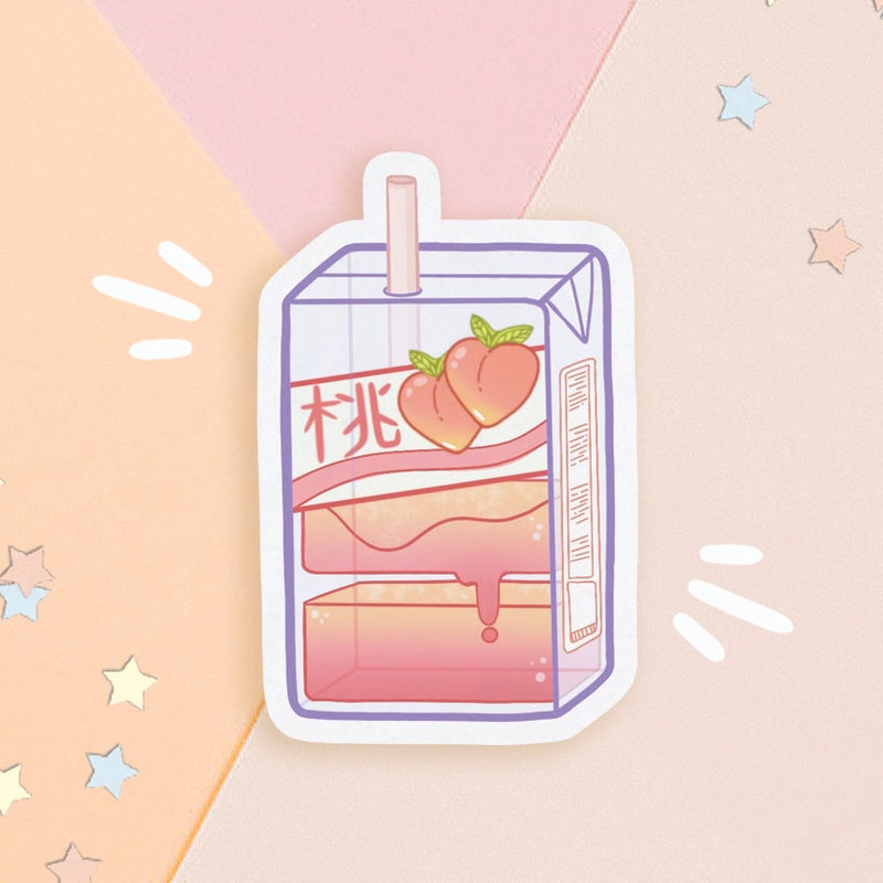 Kawaii Juice Box Stickers - Etsy