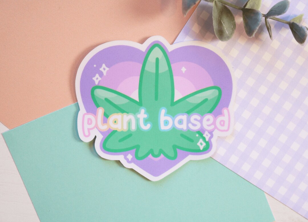 Plant Based 420 Stickers, Cute Weed Stickers, Pastel Goth Stickers ...