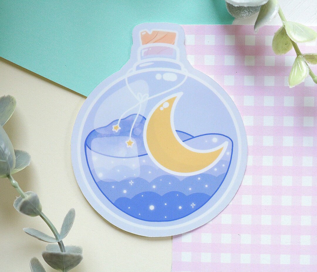 Moon Potion Sticker Potion Bottles, Moon Sticker, Magic Stickers ...