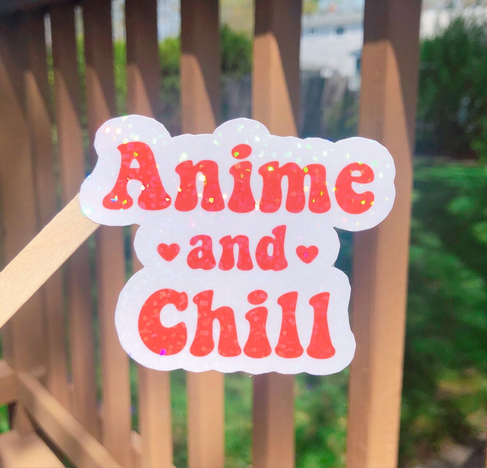 Anime and Chill Sticker Anime Stickers Kawaii Stickers - Etsy