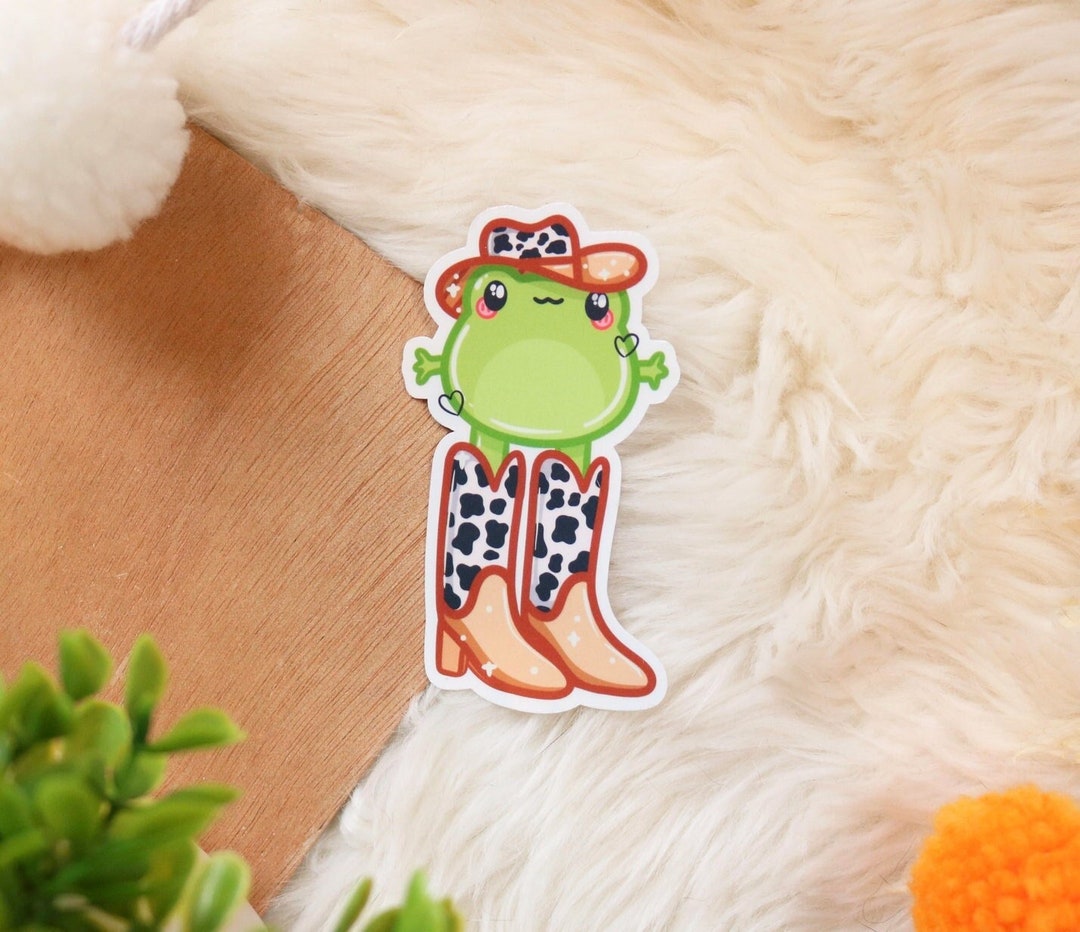 Cowboy Frog Kawaii Stickers, Cute Stickers, Frog Stickers, Stickers ...