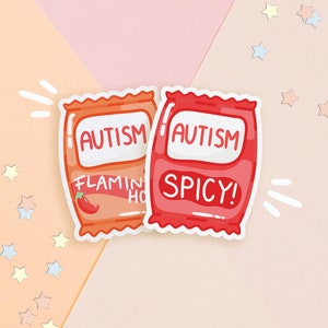 Spicy Autism Sticker Actually Autistic, Autistic Sticker, Autism ...