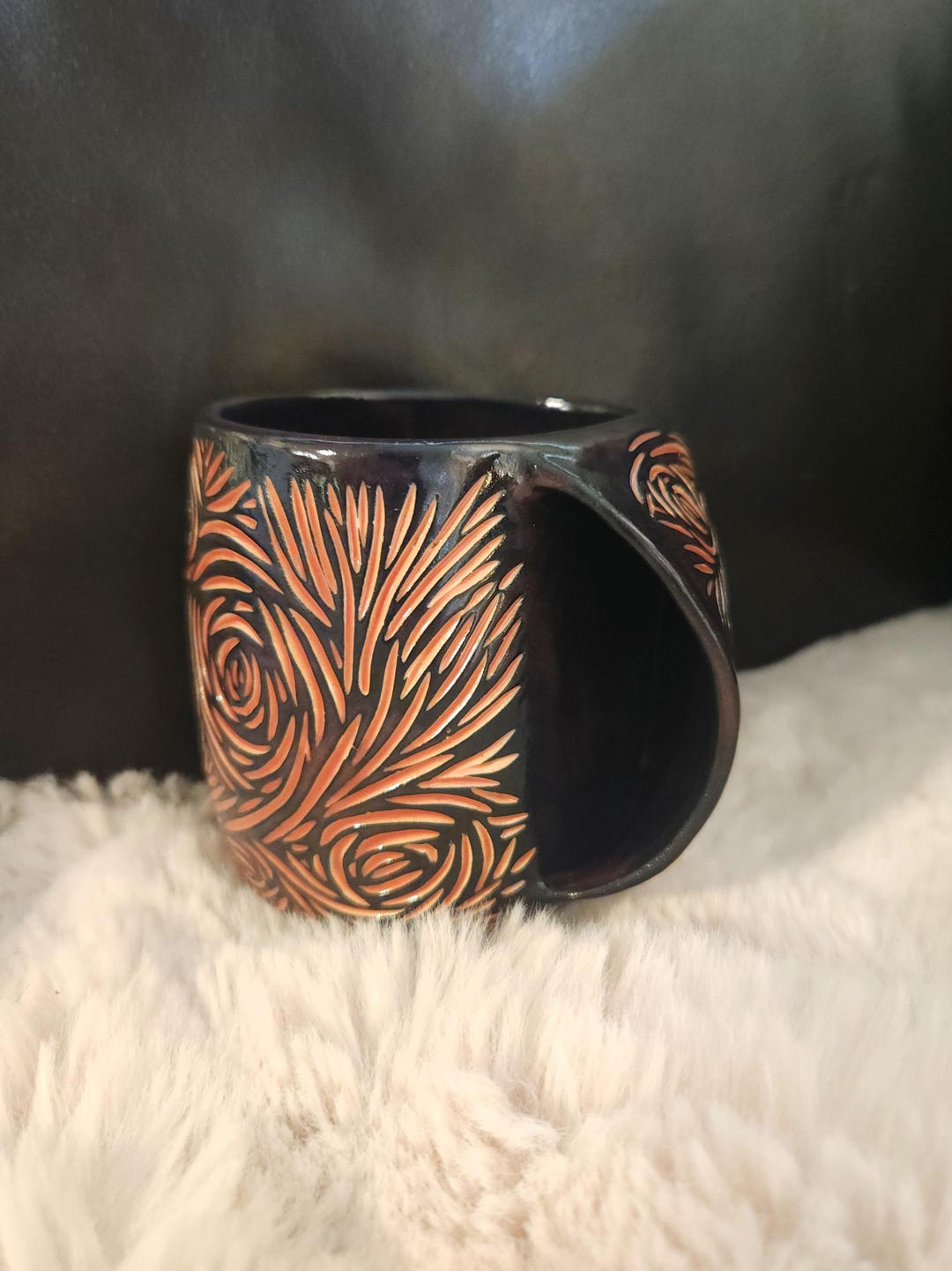 Carved Hand Warming Mug - Etsy