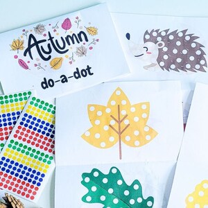 Fall Do a Dot Worksheets for Kids, Autumn Play Dough Mat for Preschool ...