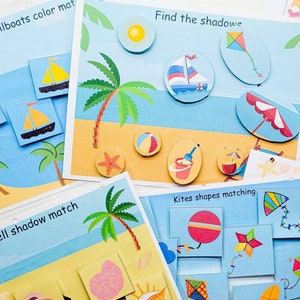 Summer Activity Book, Beach Busy Book Toddler Printable, Learning Book ...