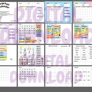 Perpetual Calendar for Kids, Daily Calendar for Toddlers, Morning Board ...