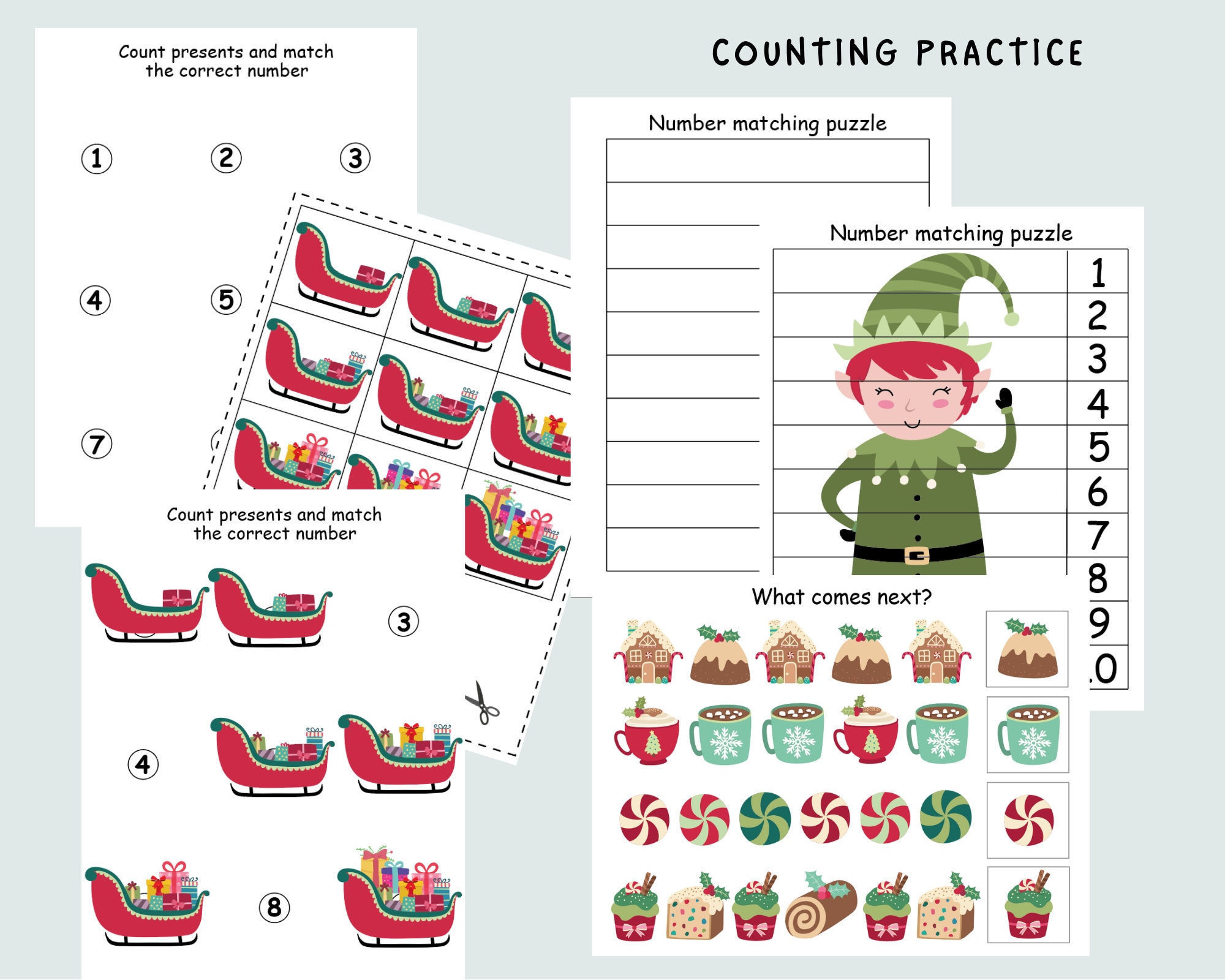 Christmas busy book for toddlers Winter printable quiet book | Etsy