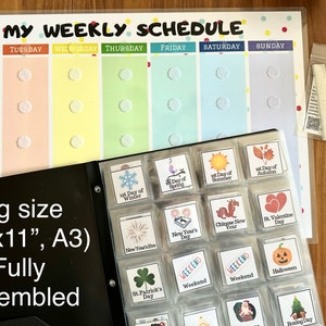 Kids Weekly Planner, Custom Weekly Kids Calendar, Visual Schedule for ...