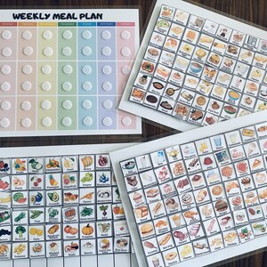 Kids Meal Planner, Visual Weekly Meal Calendar, Kids Menu Template ...