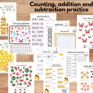 Summer Beach Worksheets for Toddler and Preschool Kids, Summer Activity ...