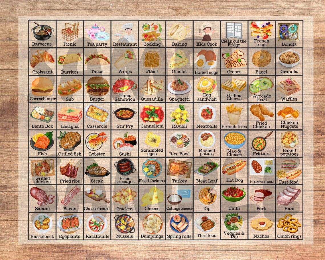 Kids Meal Planner Visual Weekly Meal Calendar Kids Menu - Etsy