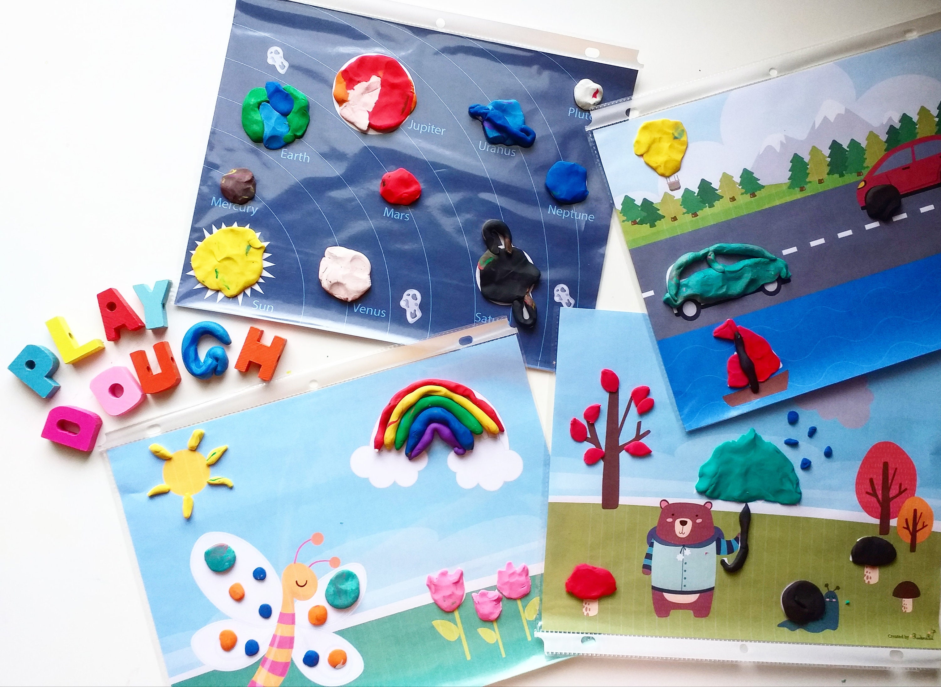 Printable Play Dough Mats for Kids Playdough Activity Mats | Etsy