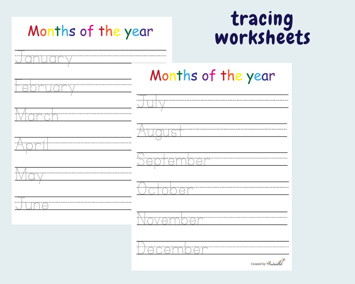 Months of the Year Printable Busy Book Kids Calendar Morning - Etsy