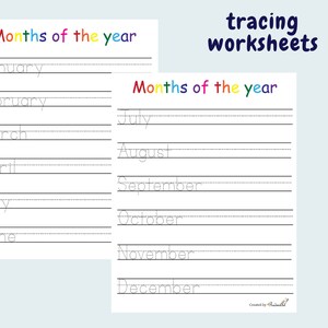 Months of the Year Printable Busy Book, Kids Calendar, Morning Board ...