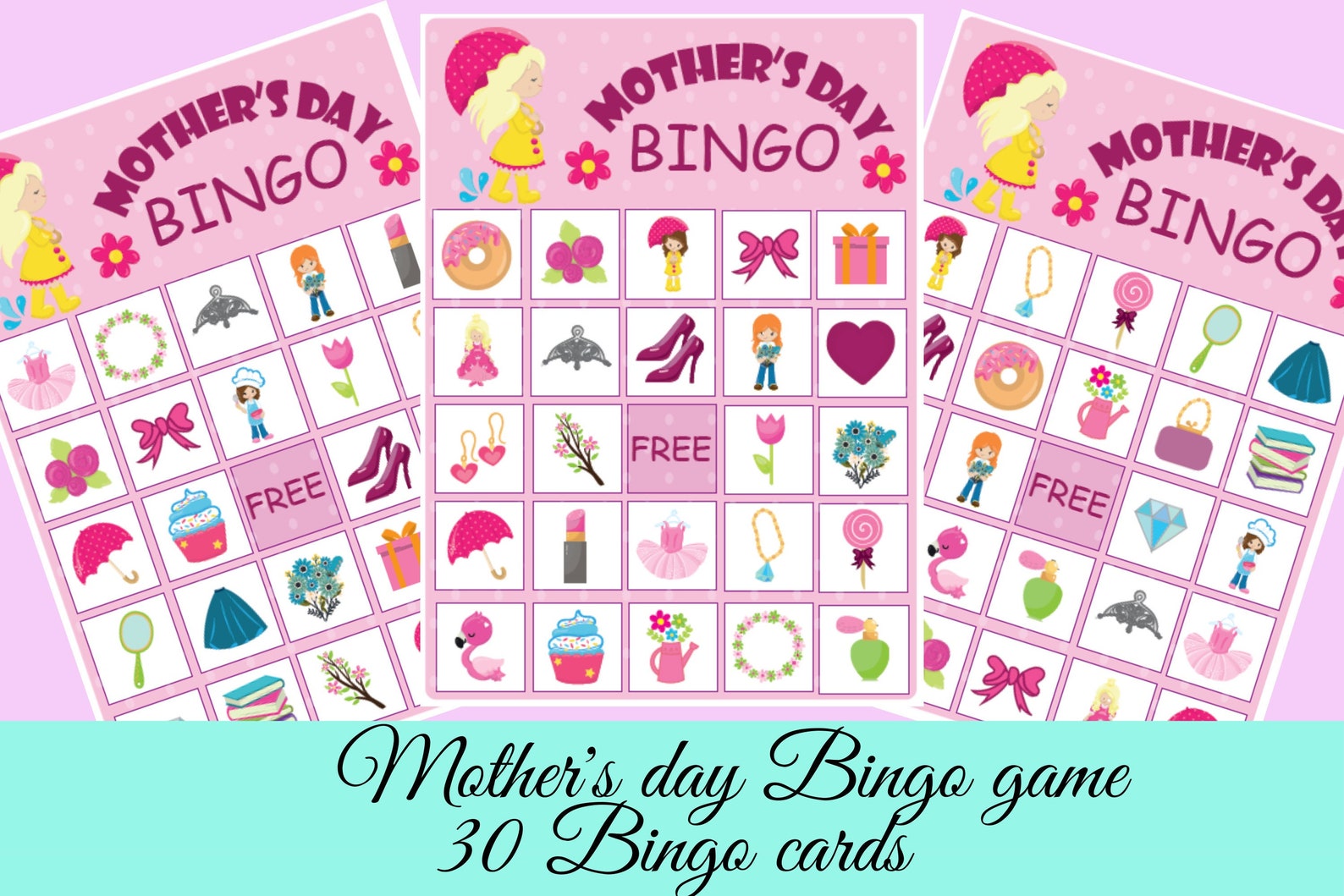 Mother's Day BINGO Game Mother's Day BINGO Cards | Etsy