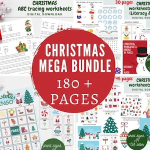 Christmas Worksheets Mega Bundle, Winter Printable Busy Book for ...