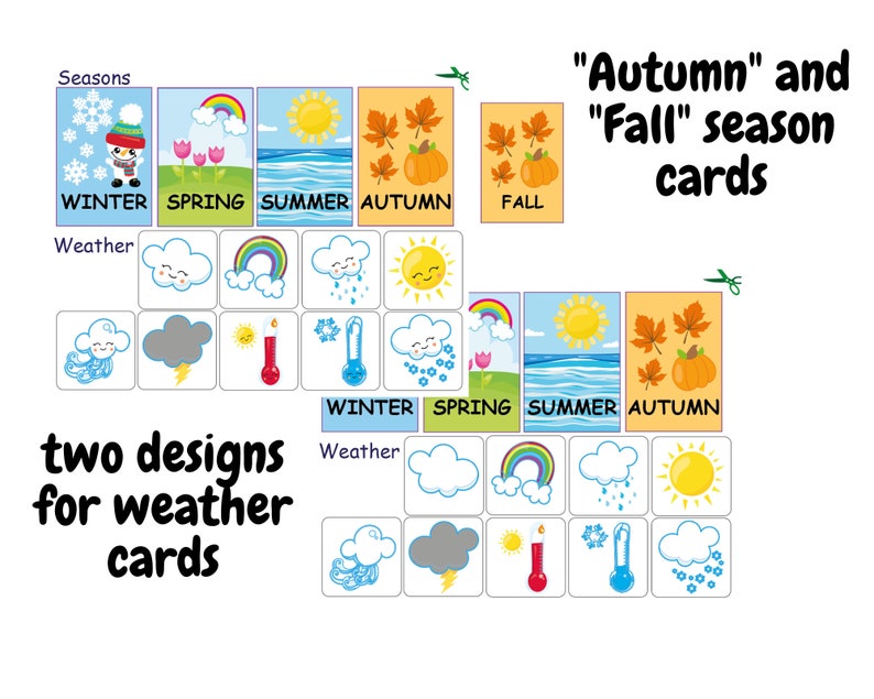 Kids Calendar and Weather Chart as a Montessori Materials or | Etsy