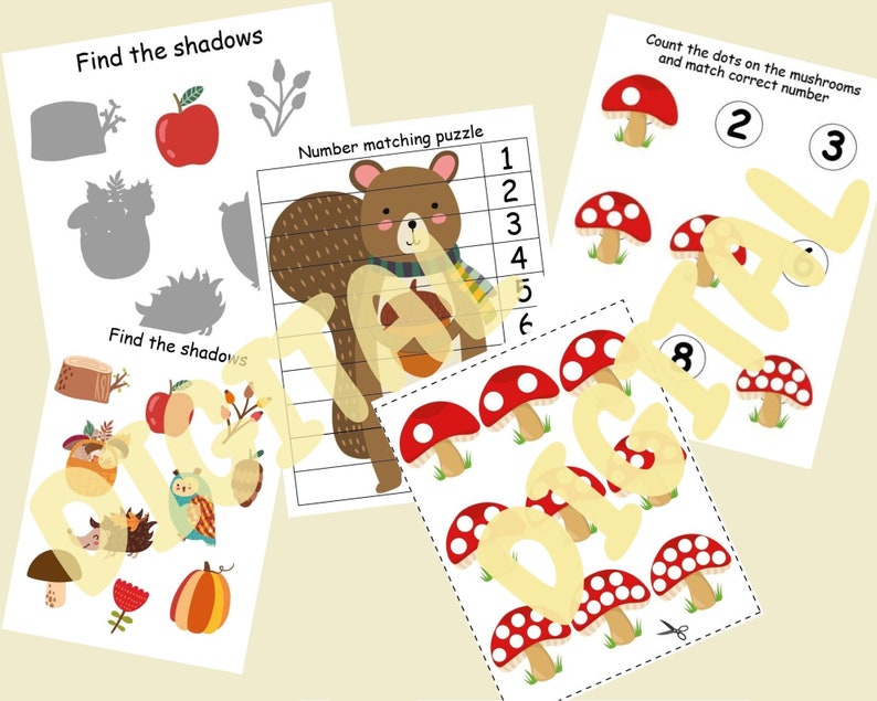 Fall busy book for toddlers Autumn printable quiet book | Etsy