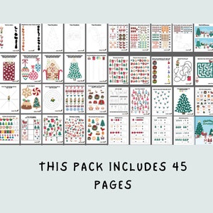 Christmas Preschool Worksheets for Kids, Winter Busy Book Printable ...