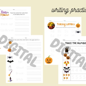 Halloween Worksheets for Kindergarten and First Grade Kids, Halloween ...