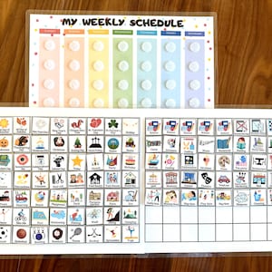 Kids Weekly Planner, Custom Weekly Kids Calendar, Visual Schedule for ...