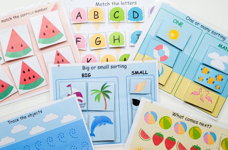 Summer Activity Book Beach Busy Book Toddler Printable - Etsy