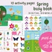 Spring Busy Book Printable for Kids, Spring Activity Workbook for ...