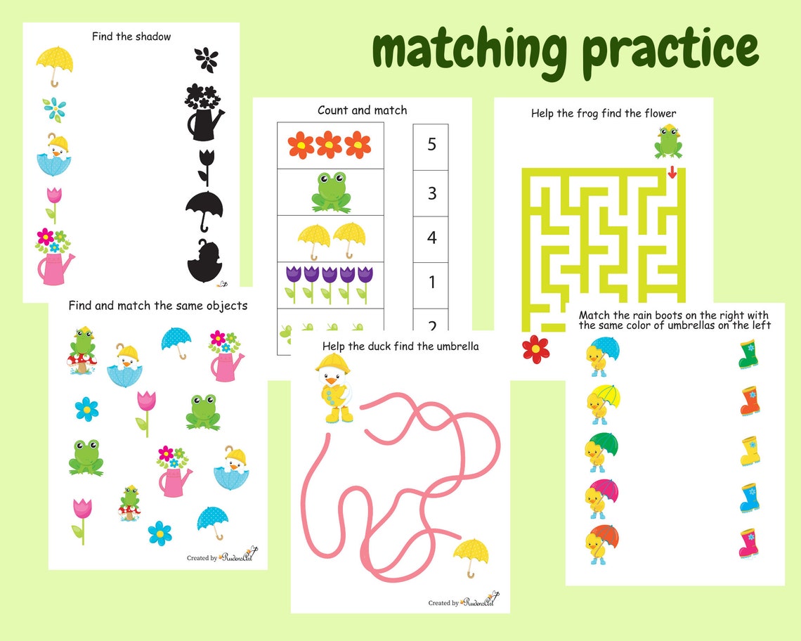 Spring Preschool Worksheets for Kids Spring Busy Book | Etsy