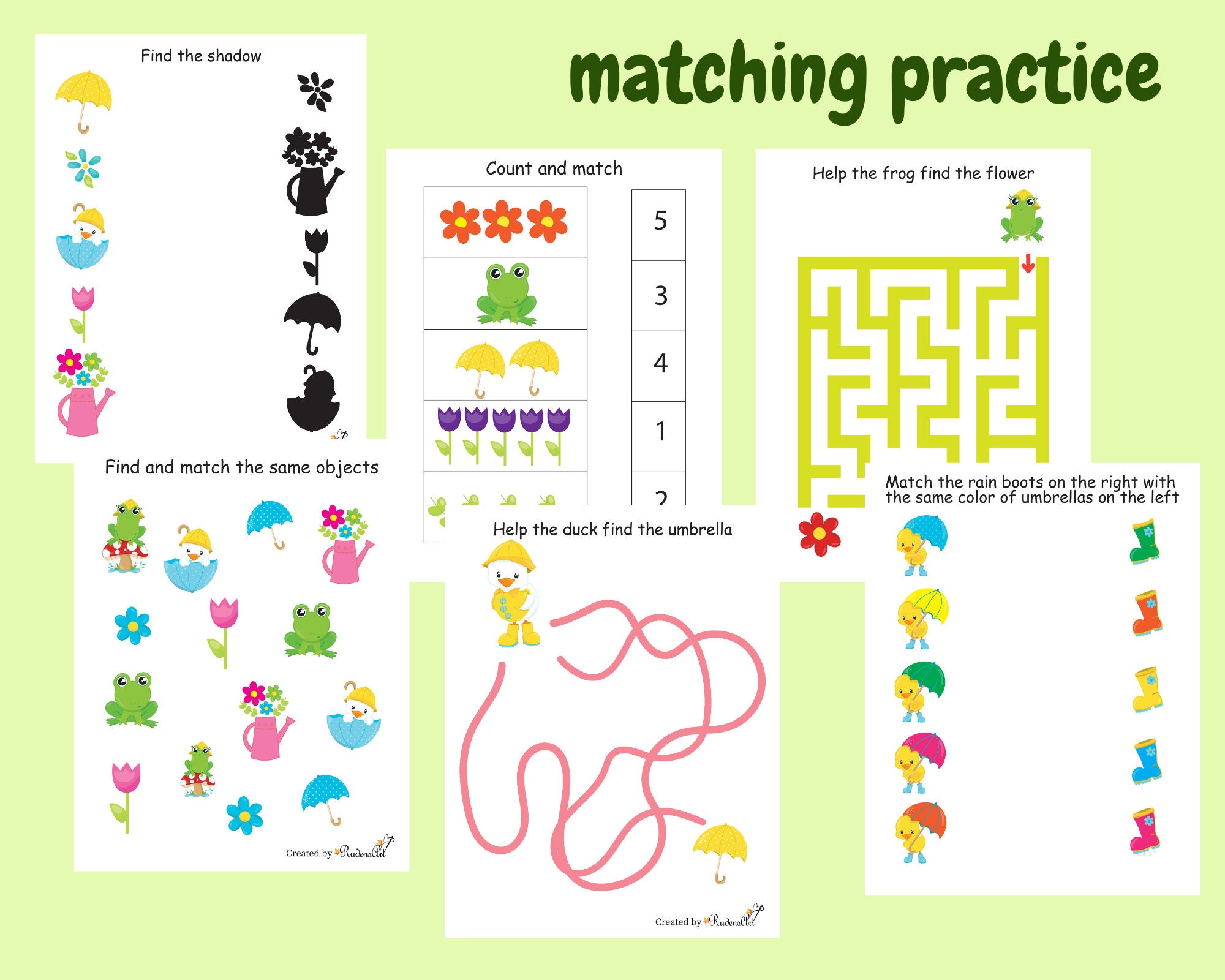 Spring Preschool Worksheets for Kids Spring Busy Book | Etsy