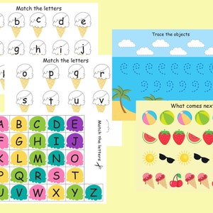 Summer Activity Book, Beach Busy Book Toddler Printable, Learning Book ...