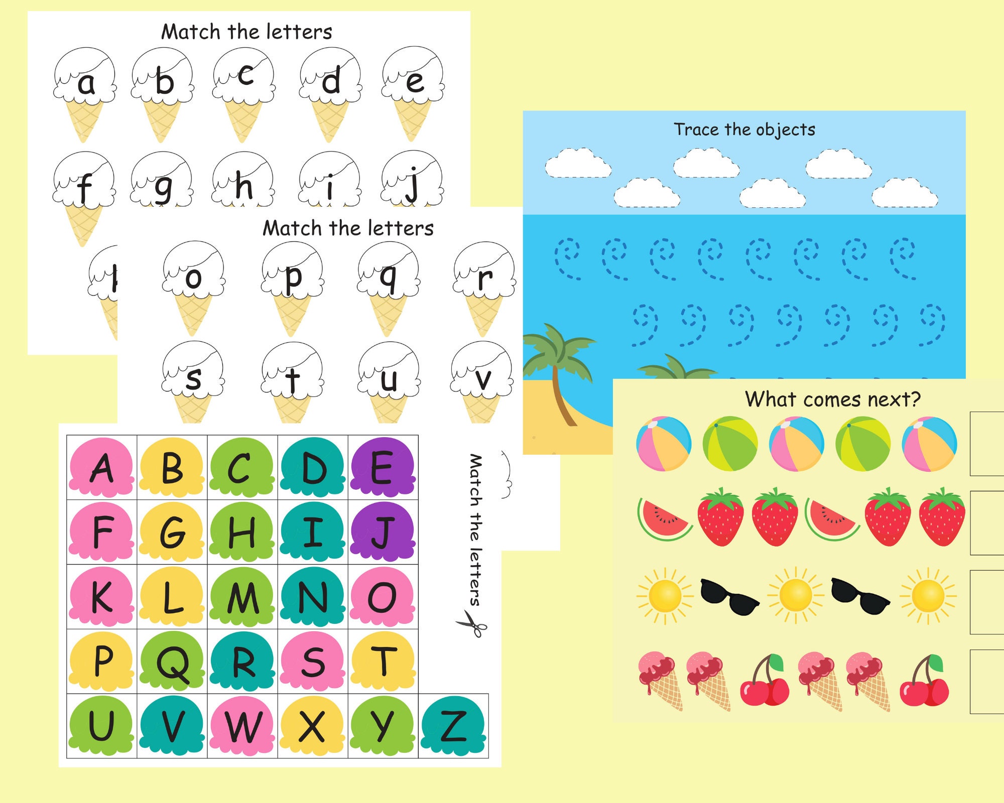 Summer Activity Book, Beach Busy Book Toddler Printable, Learning Book ...