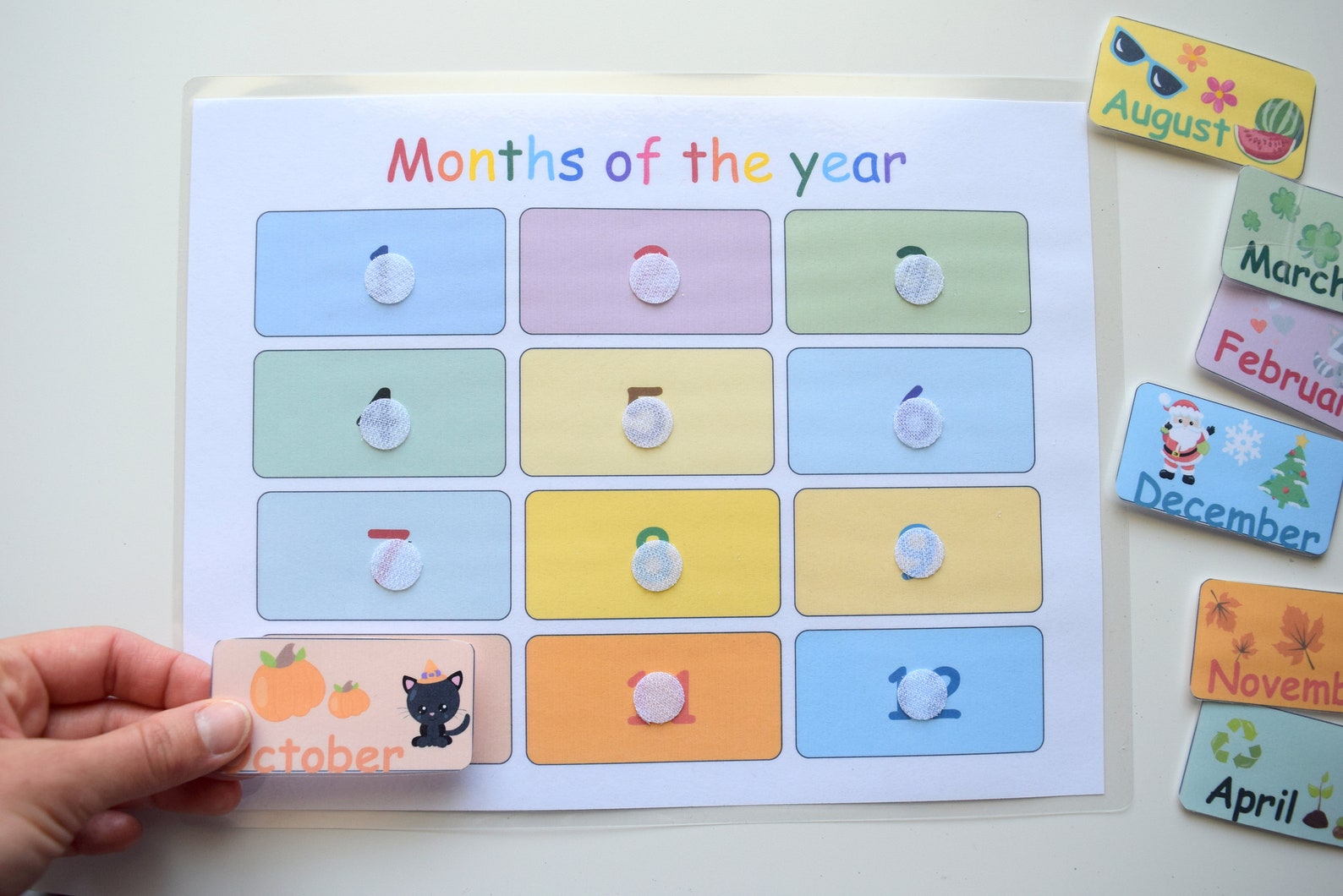 Months of the Year Printable Busy Book, Kids Calendar, Morning Board ...