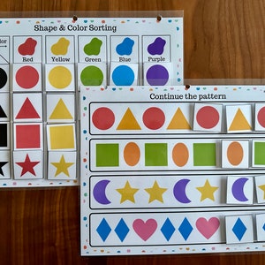 Shapes Busy Book, Toddler Activity Book Printable, Shapes Learning Book ...