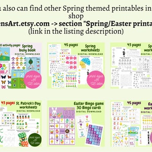 Spring Worksheets for Kids Mega Bundle, Easter Printable Busy Book for ...