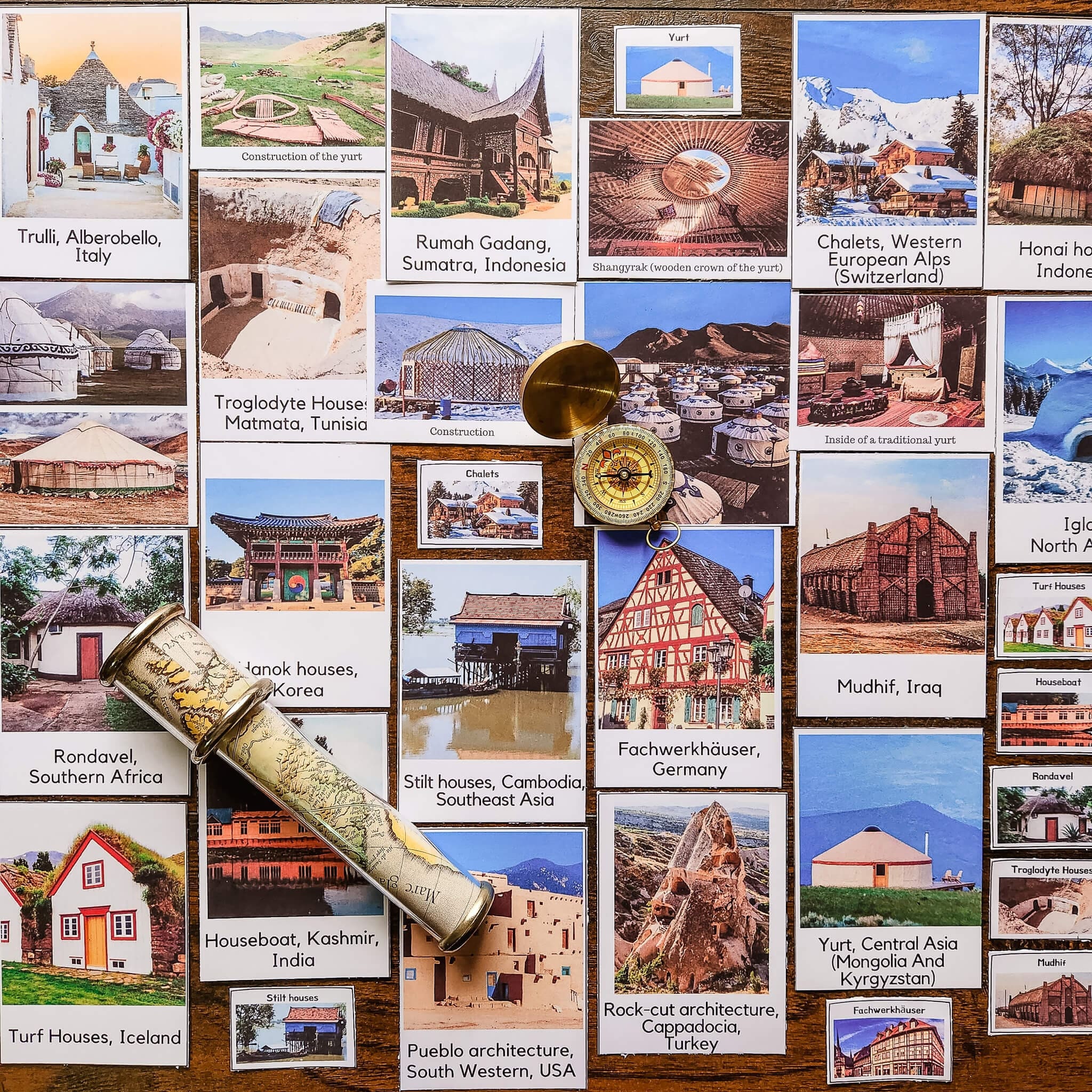 Traditional Houses Around the World Unit Study - Three-part Cards ...