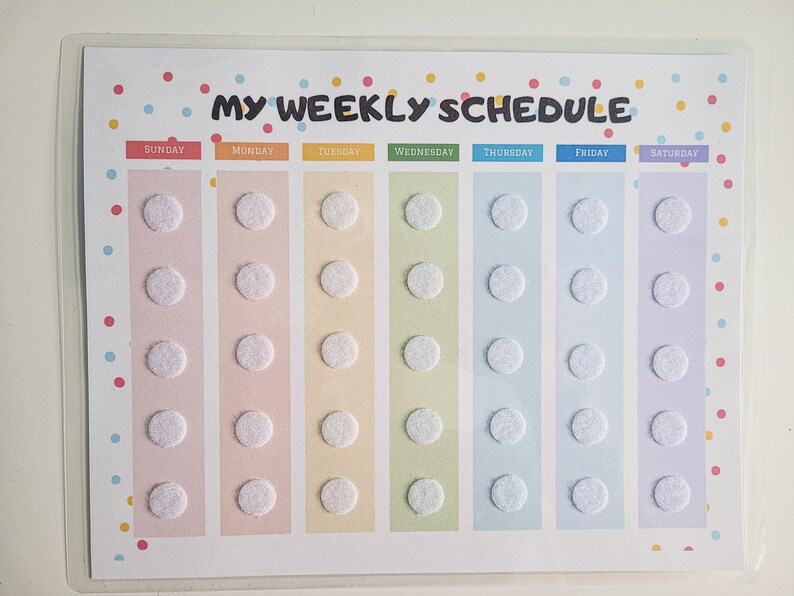 Kids Weekly Planner Custom Weekly Kids Calendar Visual - Etsy