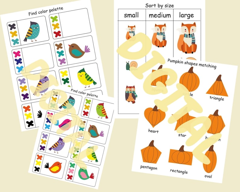 Fall busy book for toddlers Autumn printable quiet book | Etsy