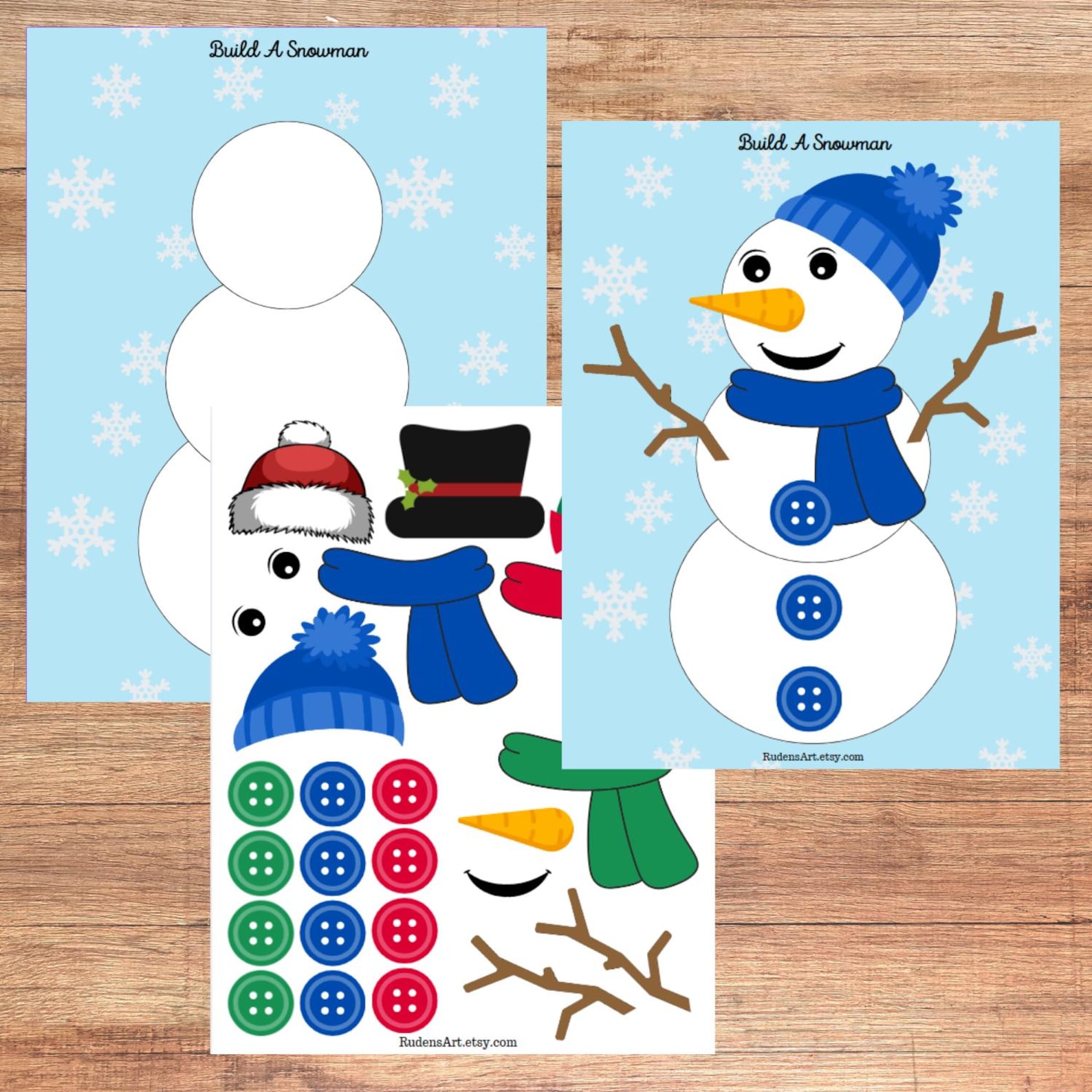 Build a Snowman, Dress up the Snowman, Cut and Glue Activity, Winter ...