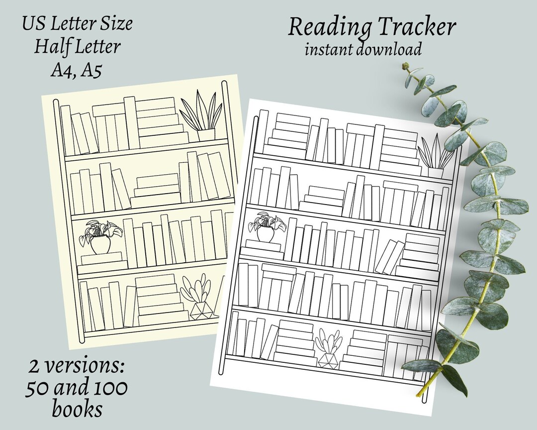 Book Tracker, Reading Journal, Reading Log, Reading Tracker Printable ...